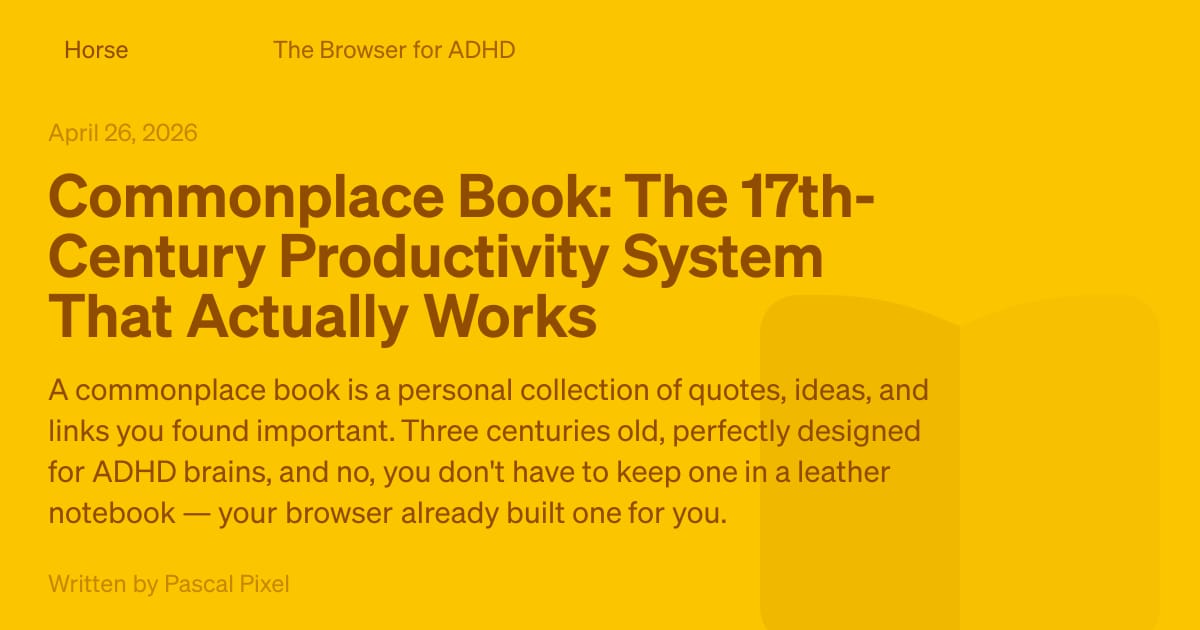 Commonplace Book: The 17th-Century Productivity System That Actually ...